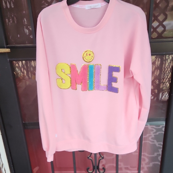 Simply Southern | Tops | Simply Southern Pink Sweatshirt With Smile ...